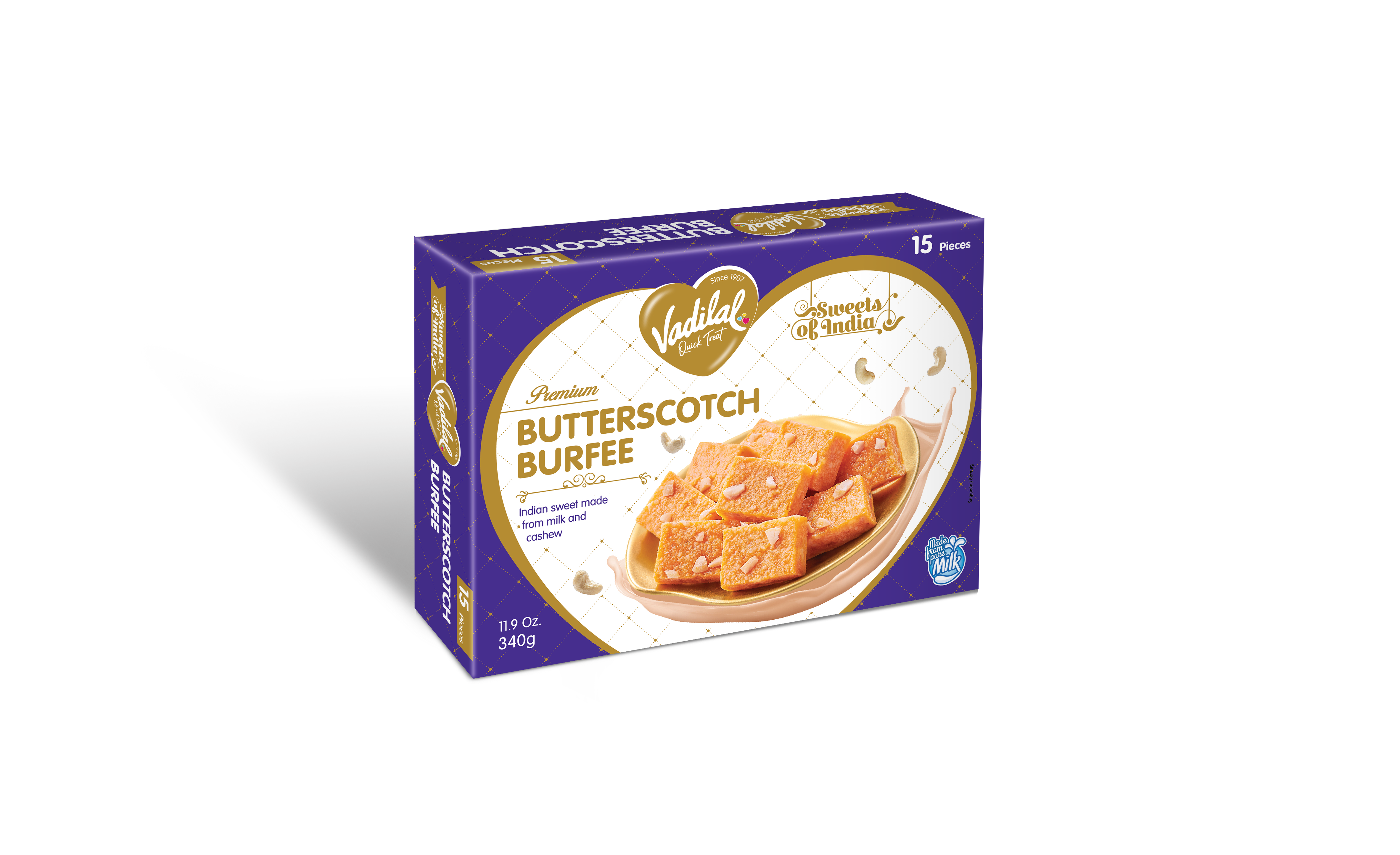 Butterscotch Burfee – Vadilal Quick Treat