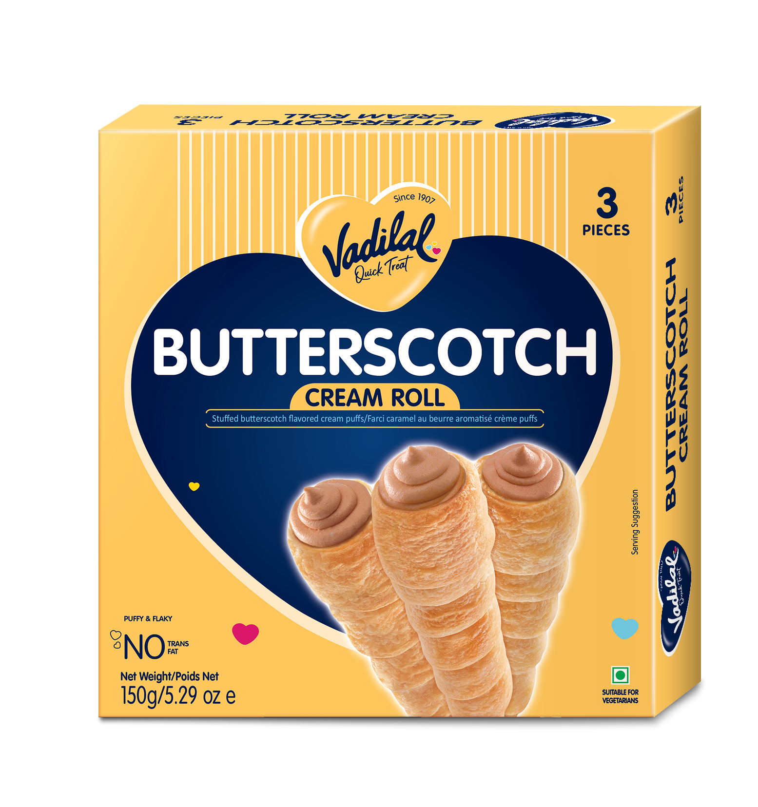 Butterscotch Cream Roll – Vadilal Quick Treat
