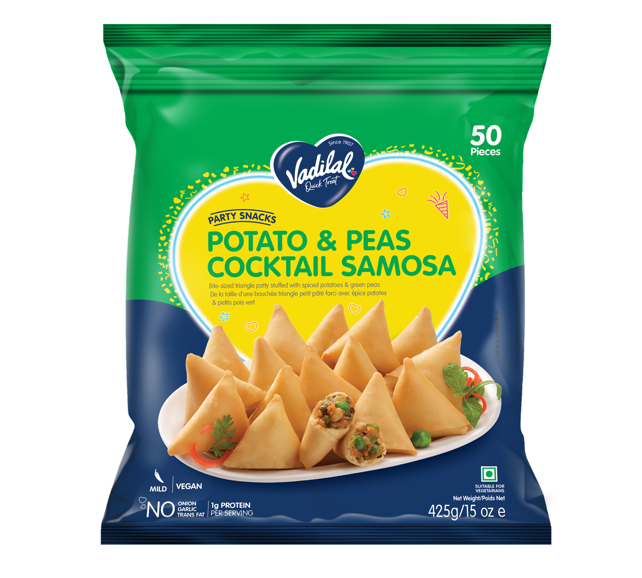 Potato & Peas Cocktail Samosa – Vadilal Quick Treat