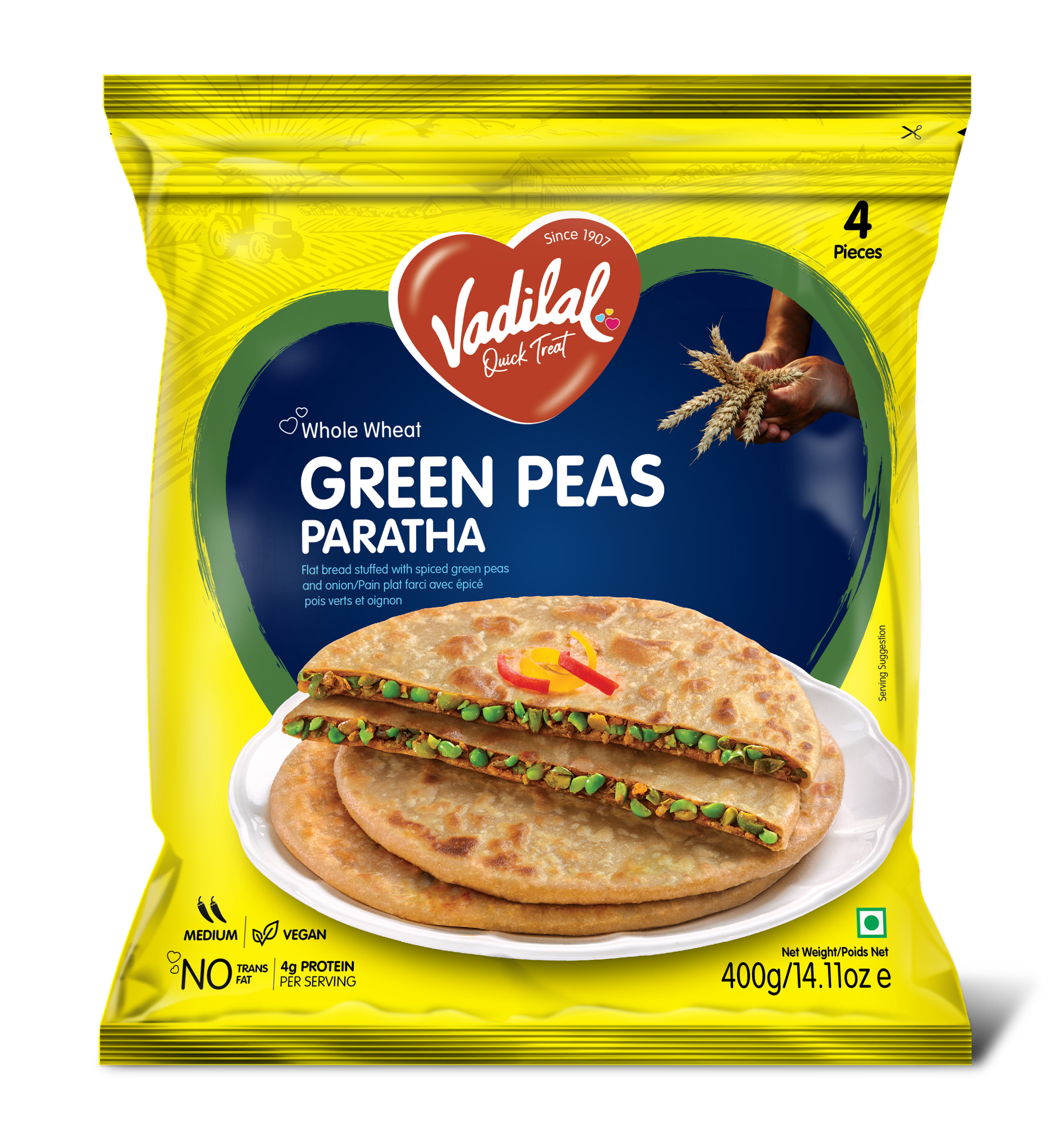 Green peas Paratha – Vadilal Quick Treat